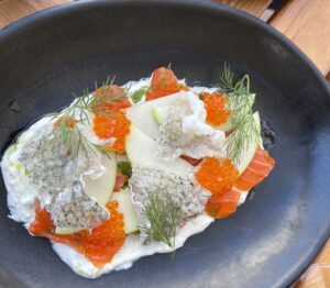 Napa_Bear-restaurant-at-Stanly-Ranch_lunch-dish-of-salmon-crudo-with ...